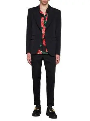 Dolce & Gabbana Black Technical Fabric Sicilia Single-breasted Blazer