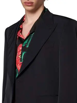 Dolce & Gabbana Black Technical Fabric Sicilia Single-breasted Blazer