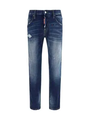 Dsquared2 Distressed Skater Jeans - Blue