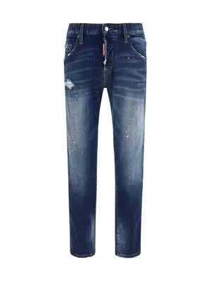 Dsquared2 Distressed Skater Jeans - Blue