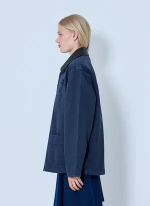 Miu Miu Single-breasted Garment-dyed Gabardine Jacket