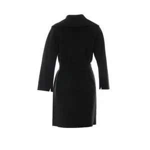 Max Mara Messi Virgin Wool Belted Coat - Black