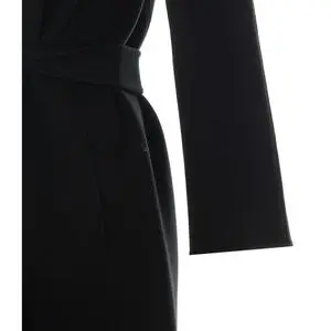 Max Mara Messi Virgin Wool Belted Coat - Black