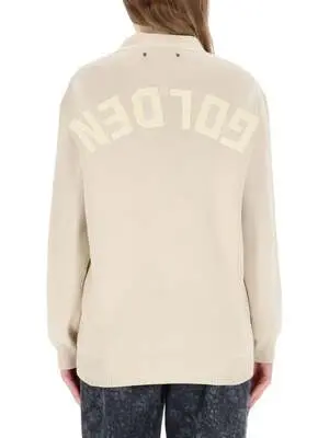 GOLDEN GOOSE Logo Cardigan - Cream