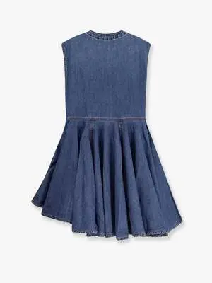 Alaïa Wrap Denim Dress