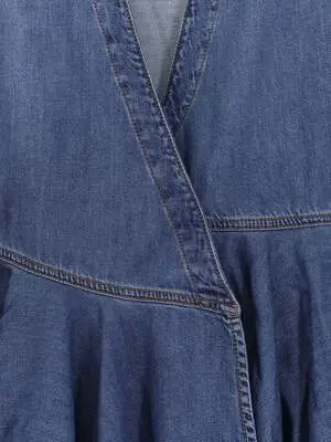 Alaïa Wrap Denim Dress