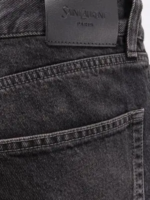 Saint Laurent Long Mick Black Denim Trousers