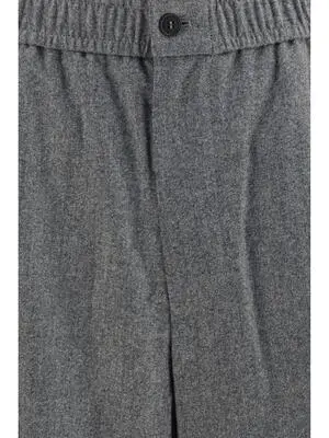 Giorgio Armani Oversized Pants In Wool And Cashmere With Denim Effect