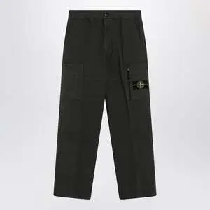 Stone Island Cotton Ripstop Cargo Trousers - Gray
