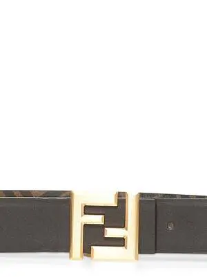 Fendi Brown Squared Ff Reversible Belt