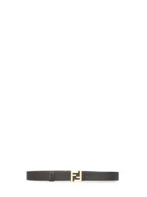 Fendi Brown Squared Ff Reversible Belt - Multicolor