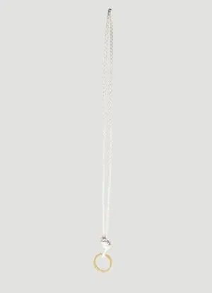 Bottega Veneta Bottega Veneta Women Intreccio Lanyard Keyring White