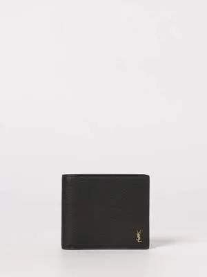 Saint Laurent East/west Tiny Cassandre Wallet - Black