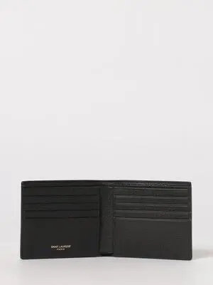 Saint Laurent East/west Tiny Cassandre Wallet - Black