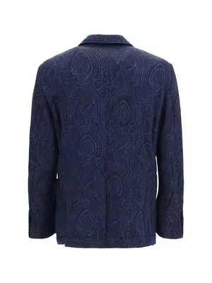 Etro Single-breasted Arnica Jacquard Wool-blend Jacket