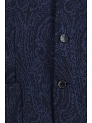 Etro Single-breasted Arnica Jacquard Wool-blend Jacket