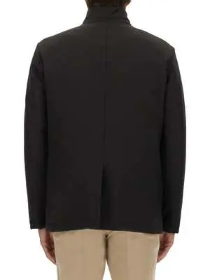 FAY Hook Detailed Stand Collar Jacket