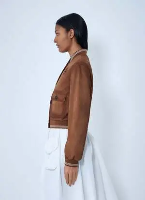 Miu Miu Suede Bomber Jacket
