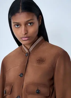 Miu Miu Suede Bomber Jacket