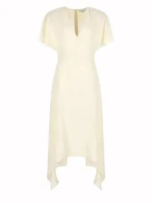 Stella McCartney V-neck Midi Dress - White
