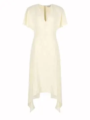 Stella McCartney V-neck Midi Dress - White