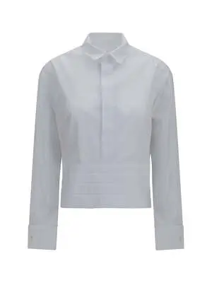 Sacai Cotton Poplin Belted Shirt - White