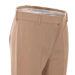 Max Mara Fatina Stretch Viscose And Cotton Trousers - Cream