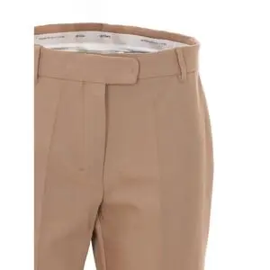 Max Mara Fatina Stretch Viscose And Cotton Trousers - Cream