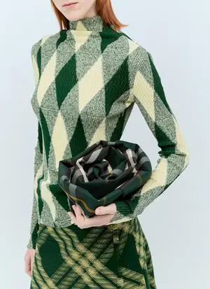 Burberry Rose Check Clutch - Black