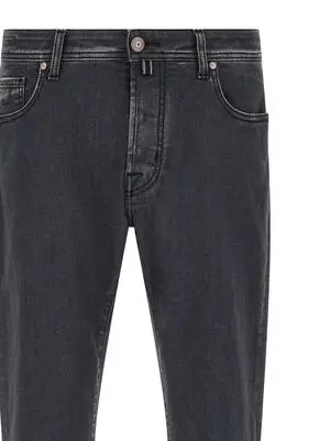 Jacob Cohen Bard Stonewashed Cotton Denim Jeans - Gray