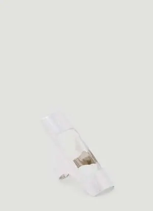 Vetements Brass Lighter Holder Ring With Engraved Logo - Silver