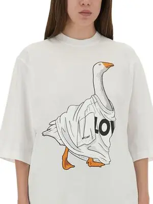 Moschino Goose Jersey T-shirt - White