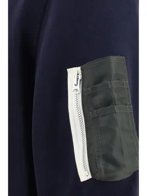 Sacai Terry Cloth Zip Polo
