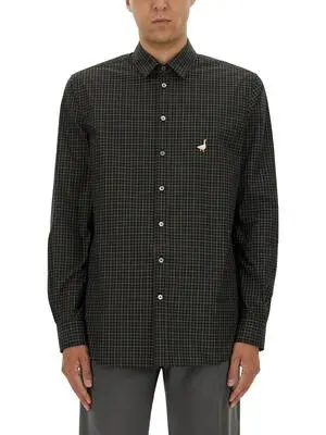 Moschino Shirt With Goose Embroidery - Gray