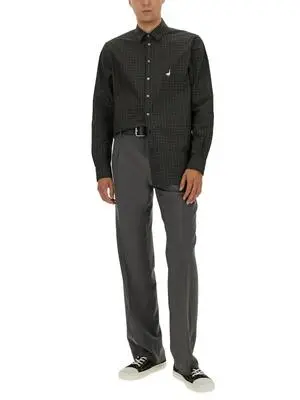 Moschino Shirt With Goose Embroidery - Gray