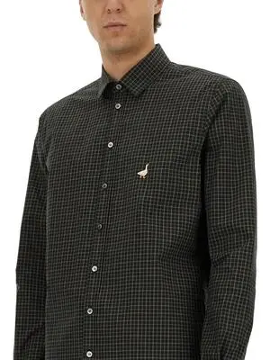 Moschino Shirt With Goose Embroidery - Gray