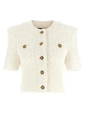 Balmain Cardigan Tweed Plumetis