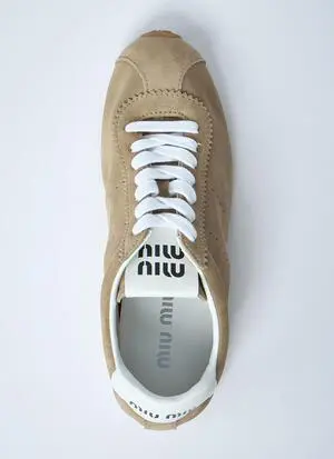 Miu Miu Plume Sneakers - Cream