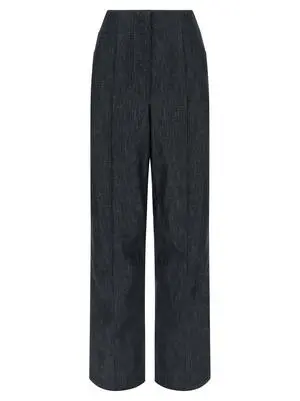 Fendi Roma' Patch Jeans - Blue