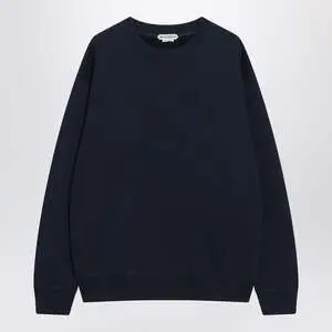 JW Anderson Navy Cotton Sweatshirt With Embroidered Logo - Blue