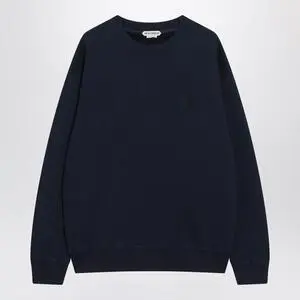 JW Anderson Navy Cotton Sweatshirt With Embroidered Logo - Blue