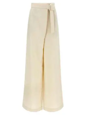 Brunello Cucinelli Crossed Pants - White