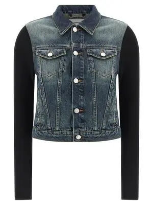 Coperni Hybrid Rib Denim Jacket - Blue
