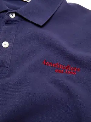 Acne Studios Logo Cotton Polo Shirt