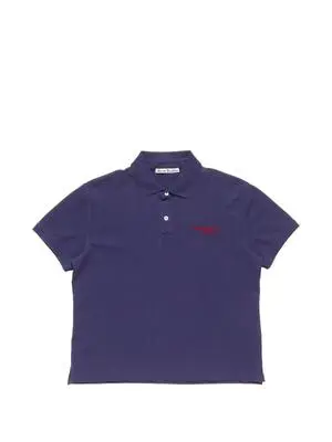 Acne Studios Logo Cotton Polo Shirt - Multicolor