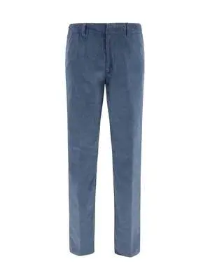 Etro Roma Stretch Cotton Corduroy Pants - Blue