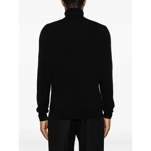 Malo Roll Neck Pullover - Black