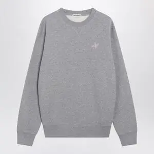JW Anderson Grey Cotton Sweatshirt With Embroidered Logo - Gray