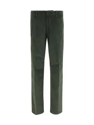 Etro Roma Stretch Cotton Corduroy Pants - Green