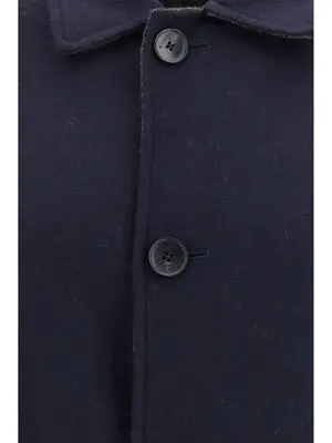 Etro Soho Reversible Wool-blend Coat - Blue